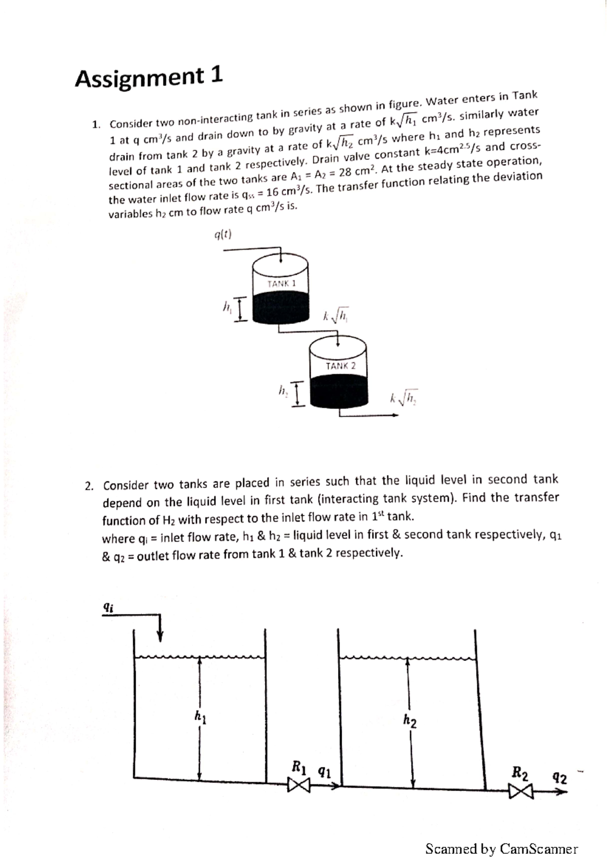 Assignment 2 Solution - Chemical Process Control - Studocu