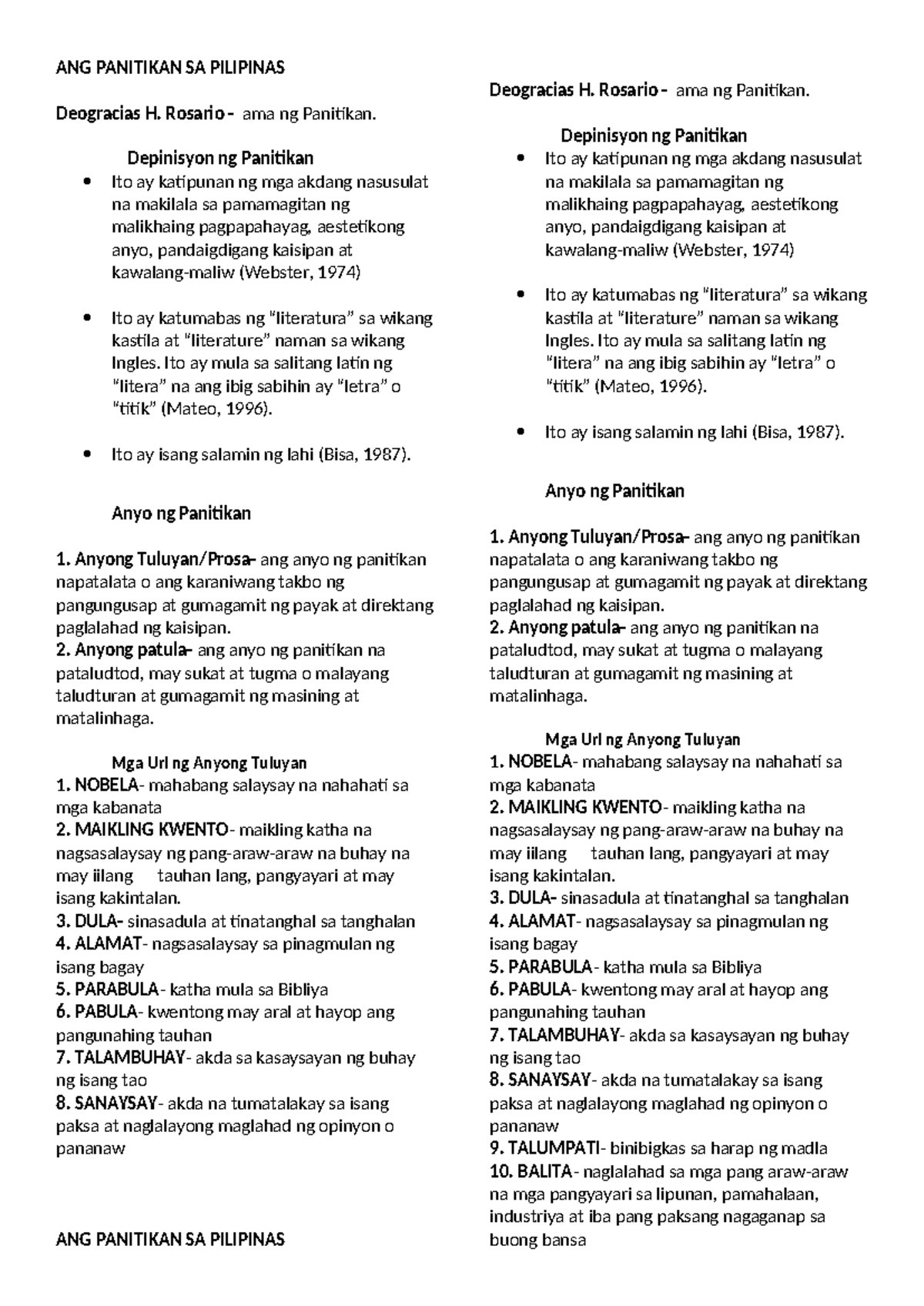 ANG Panitikan SA Pilipinas - ANG PANITIKAN SA PILIPINAS Deogracias H ...