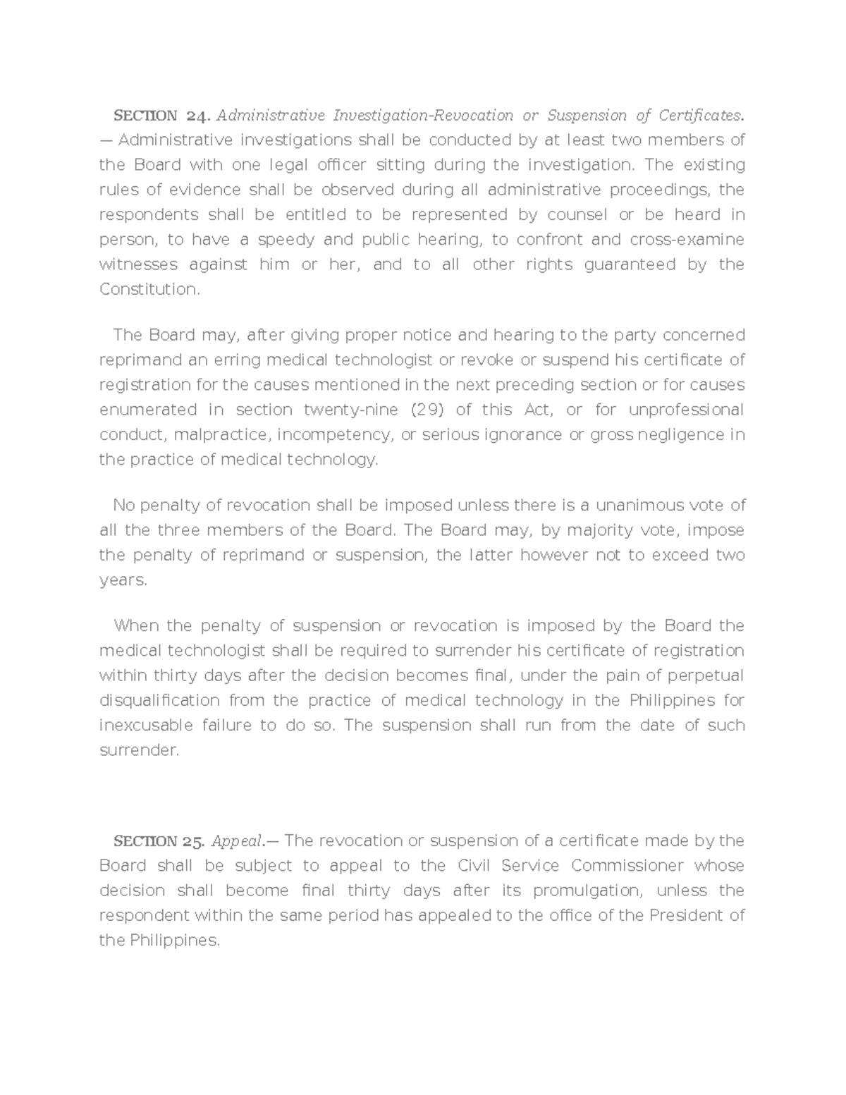 Section 24-26 - thank you - SECTION 24. Administrative Investigation ...