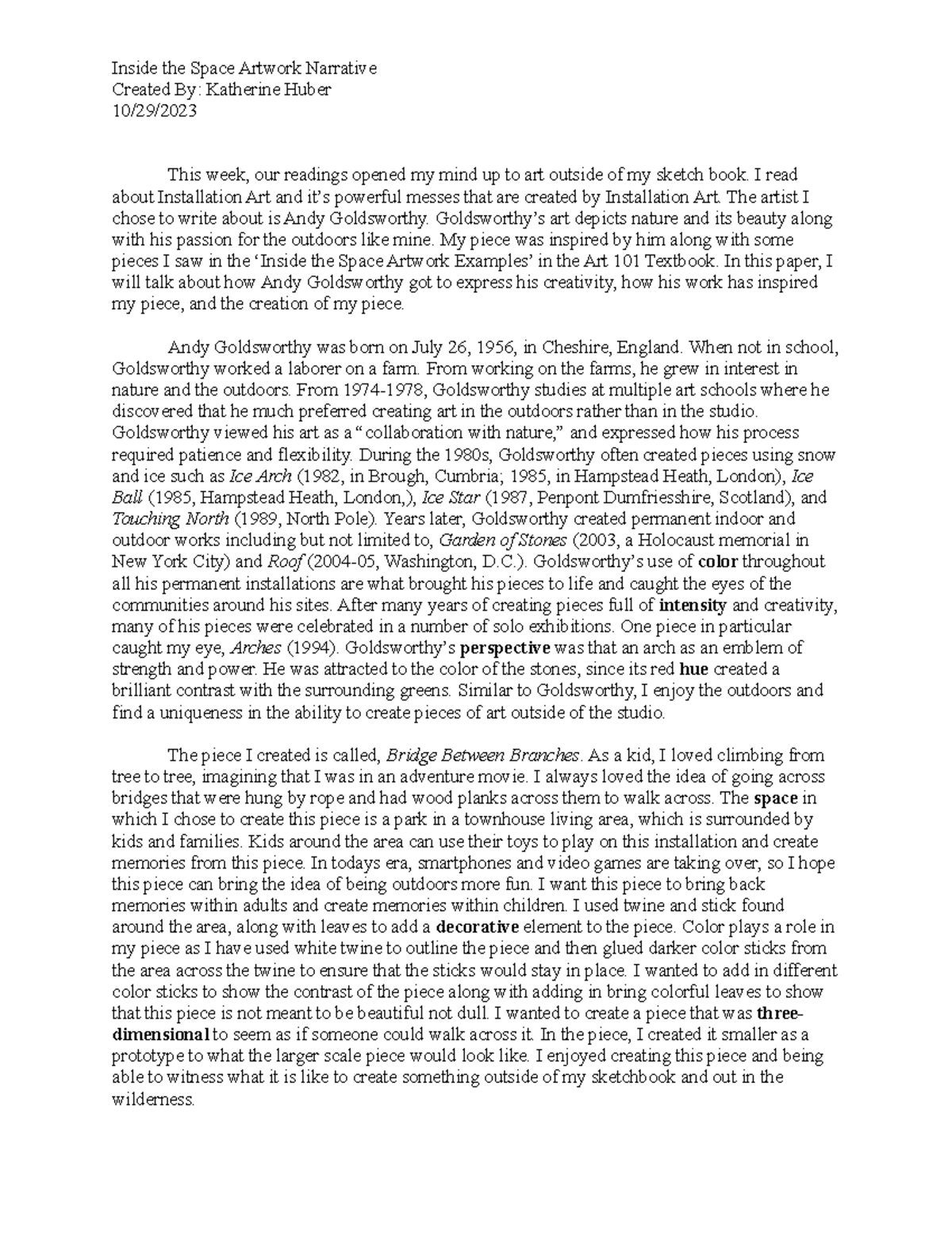 Inside the Space Narrative - Inside the Space Artwork Narrative Created ...