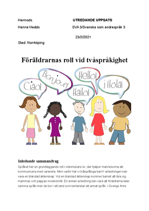 Utredande TEXT SVA03 TEMA Språket - UTREDANDE TEXT SVA03 TEMA SPRÅKET ...