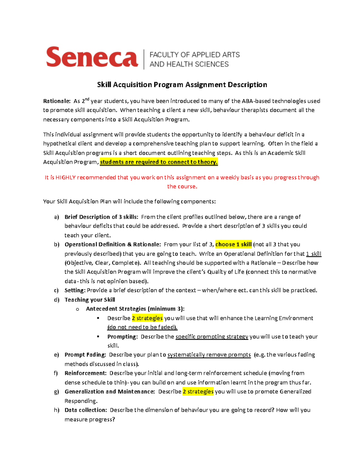 BHS 302 Skill Acq Final - Skill Acquisition Program Assignment ...