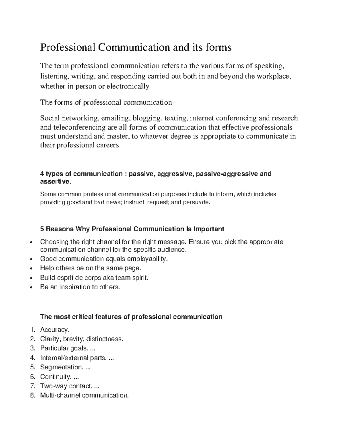 Final PCS - These are the notes on Professional Skills - Professional ...