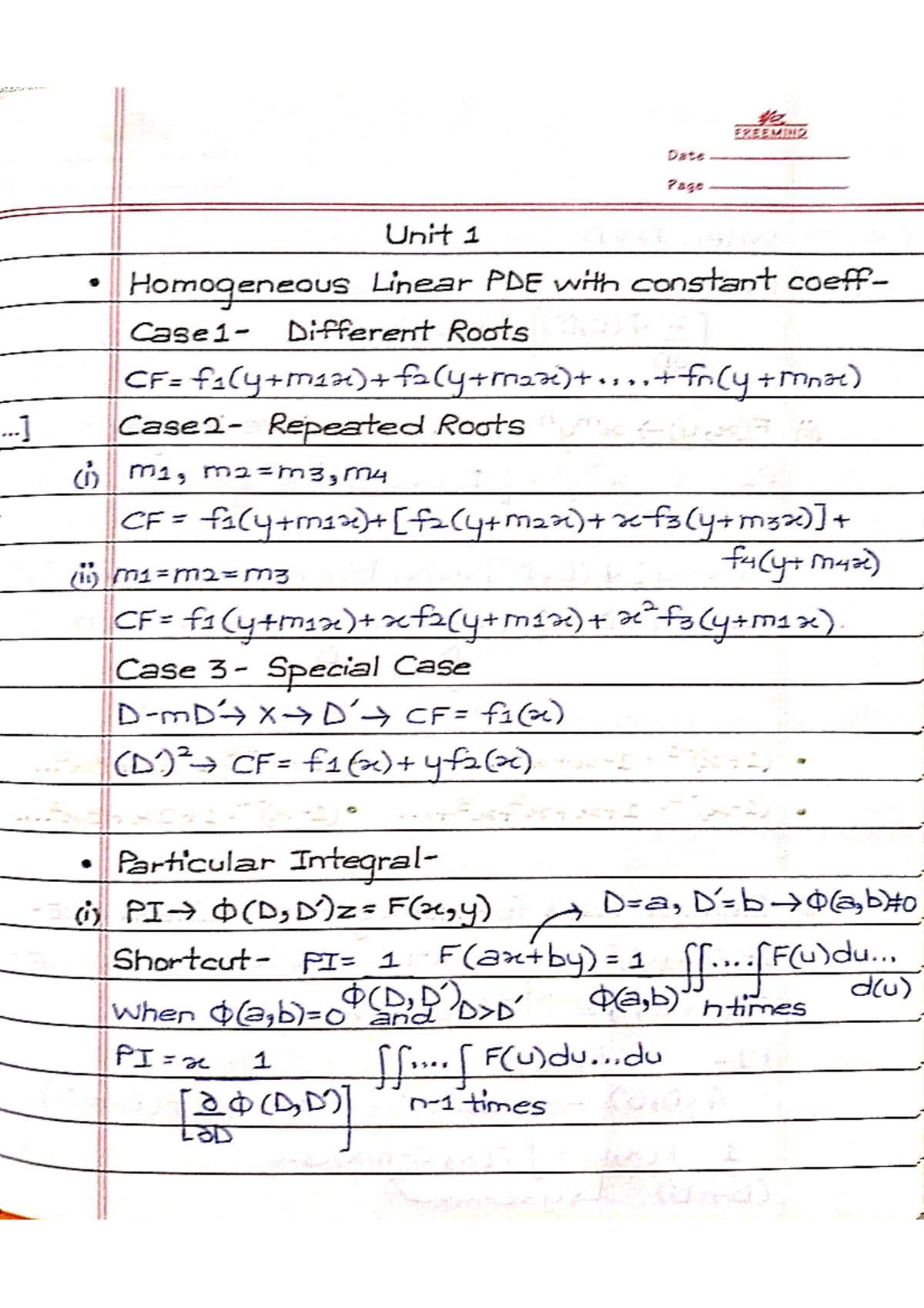 Maths Unit 1 Formula ( Rrsimt Classes) - B Tech Computer Science - Studocu
