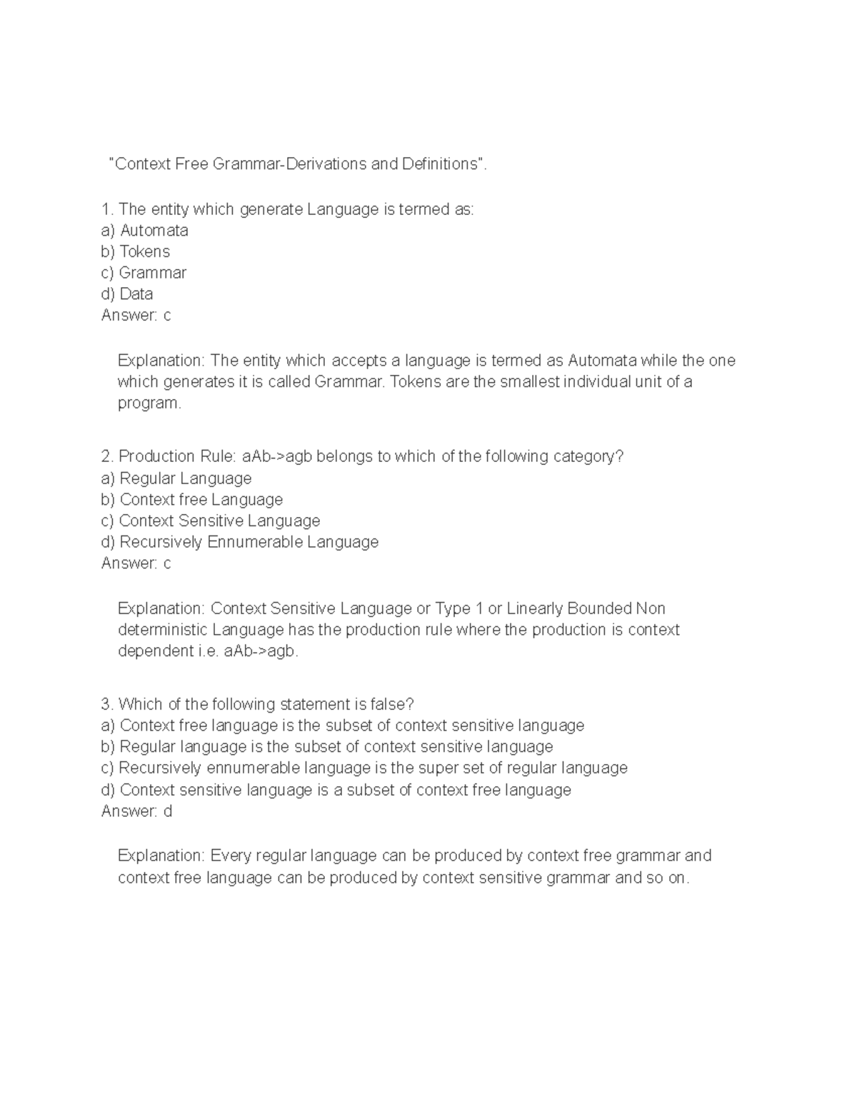 Theory of computation (32) - “Context Free Grammar-Derivations and ...