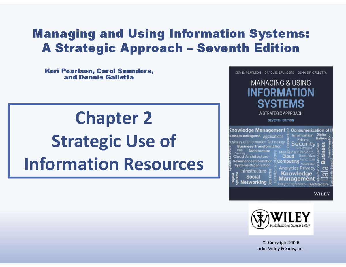 Chapter 2 - This is a powerpoint - Managing and Using Information ...