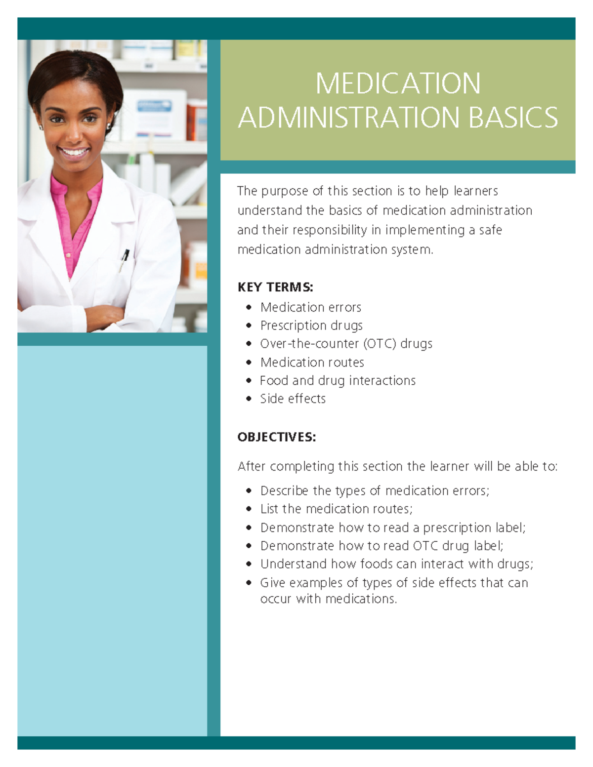Medication adminstration basics-3 - MEDICATION ADMINISTRATION BASICS ...