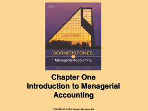 Assignments - CHAPTER 1: Introduction to Managerial Accounting Question ...
