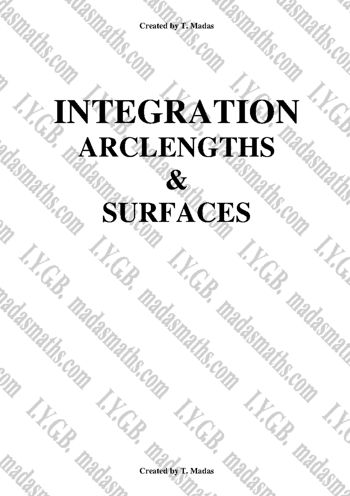 Arclength surface of revolution - INTEGRATION ARCLENGTHS & SURFACES ...