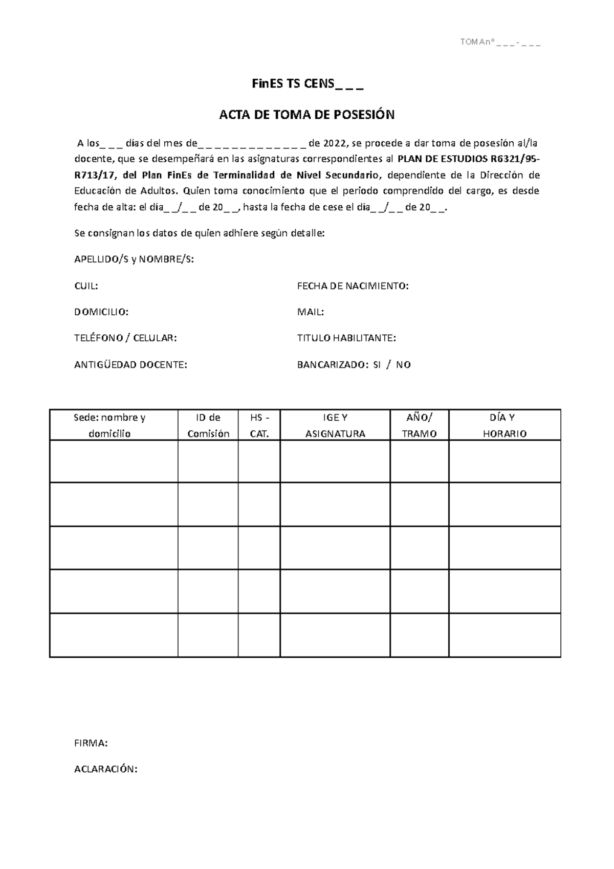 TOMA DE Posesion Fines Modificada - APD 2C-2022 - TOMA nº ...
