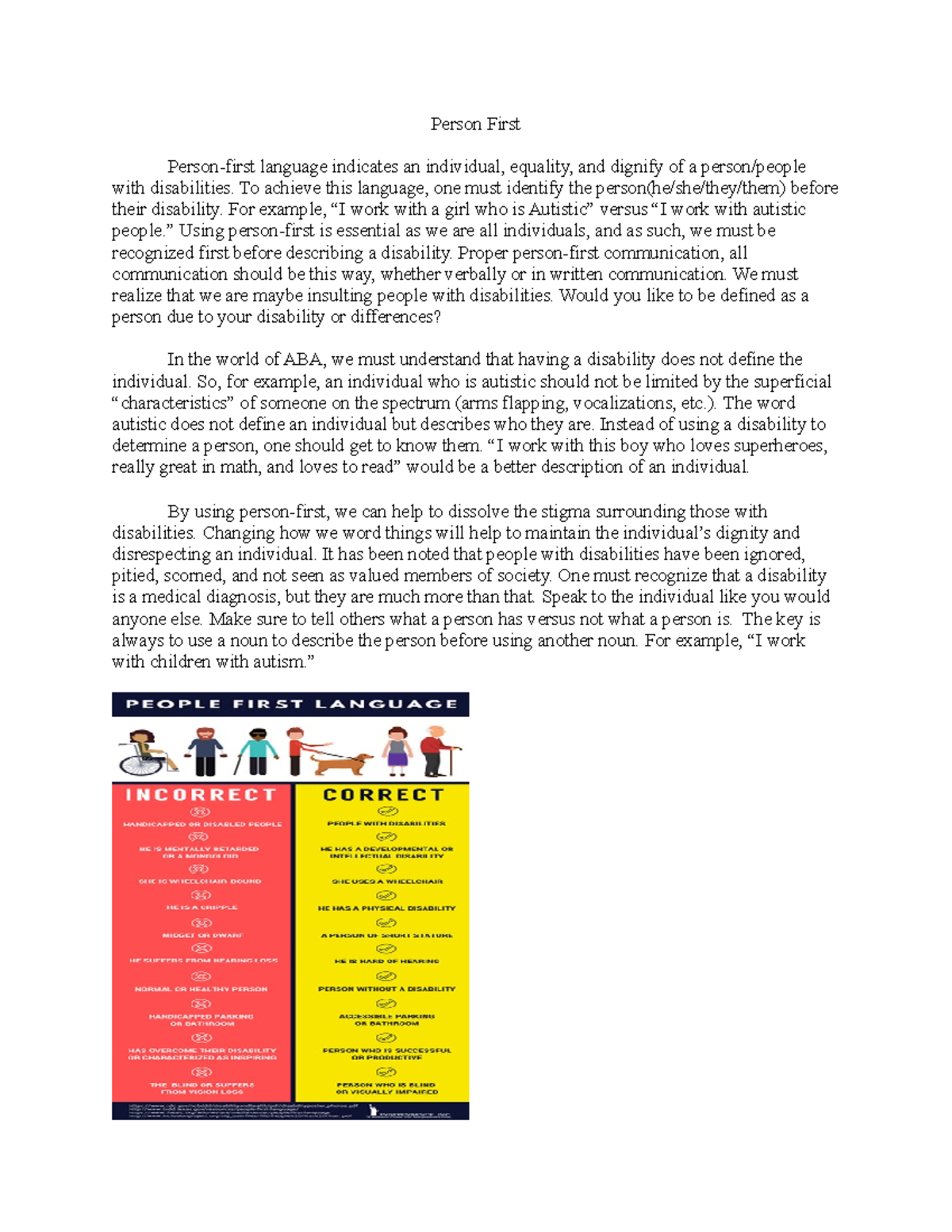 Person First-200 - Person First Person-first language indicates an ...