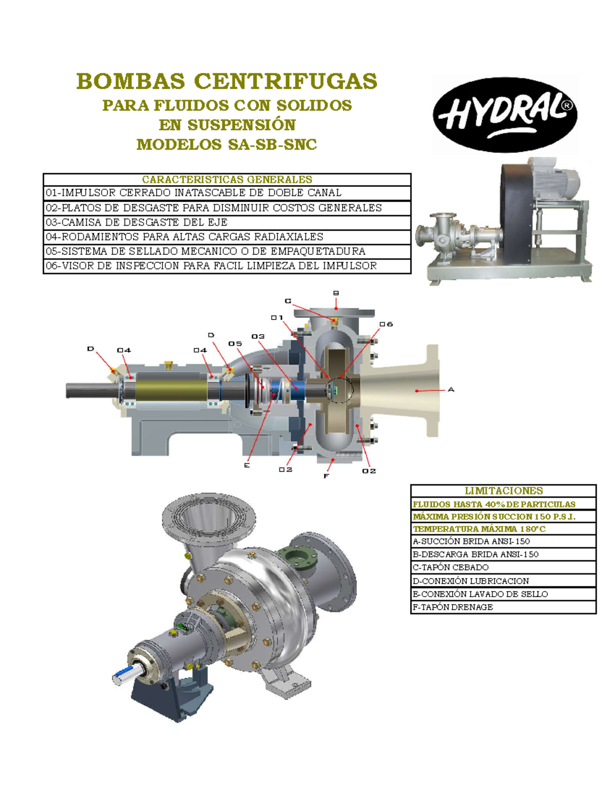 A Solidos SA-SB-SNC - Partes de bomba centrifuga hydral - 03-CAMISA DE ...