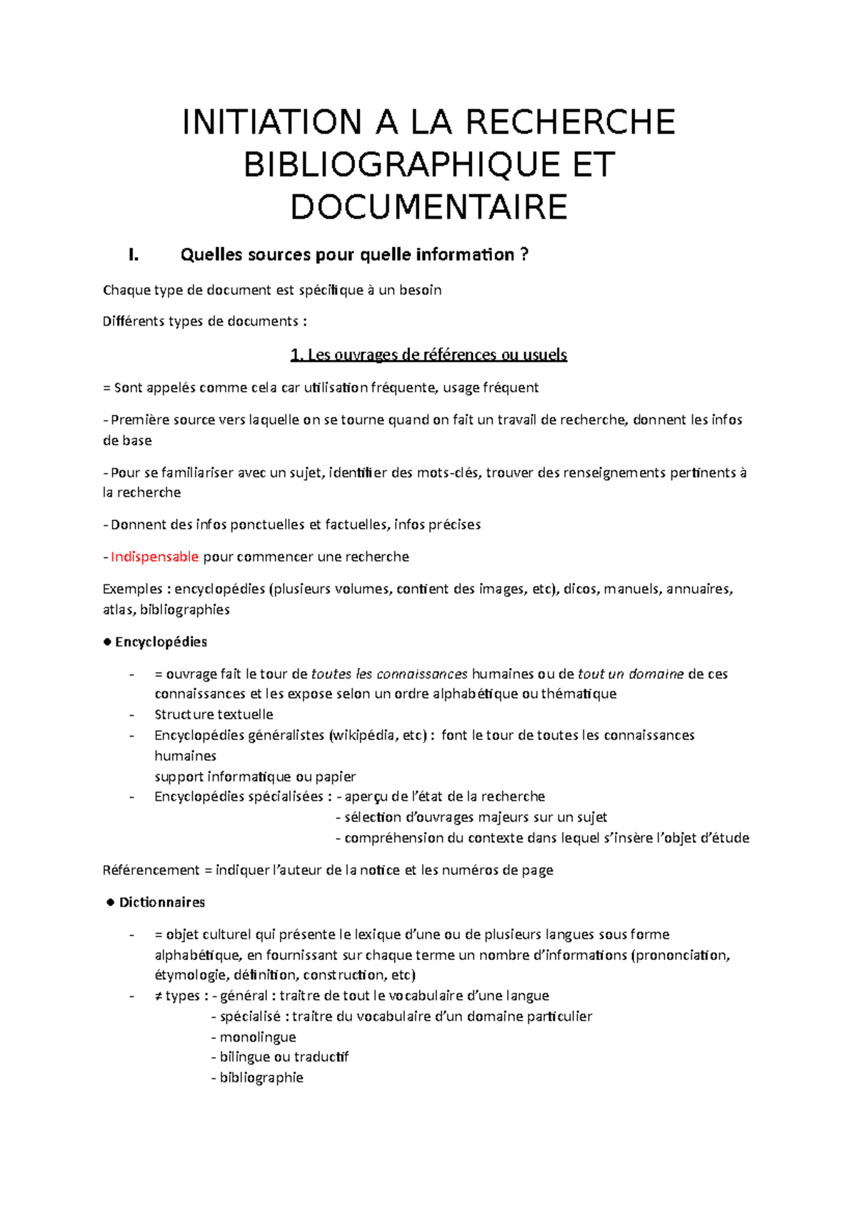 1. Quelles sources pour quelle information - INITIATION A LA RECHERCHE ...