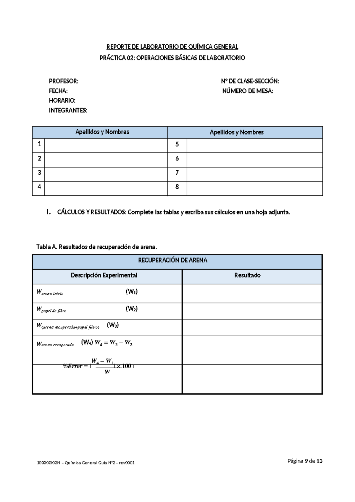 100000 L02Q -GUIA N°2- Labquimi 01- Operaciones BAS.DE LAB - 𝑾 REPORTE DE LABORATORIO DE QUÍMICA ...