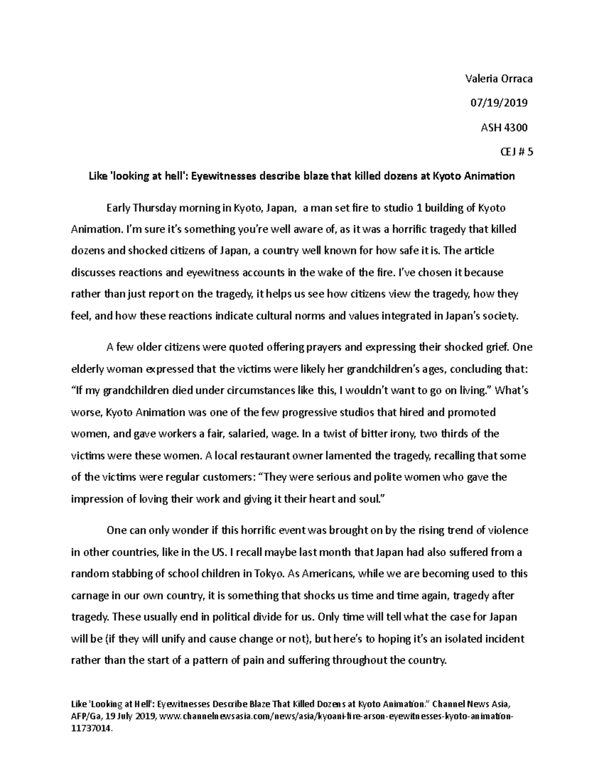 Current Event Journal 5 - Valeria Orraca 07/19/ ASH 4300 CEJ # 5 Like ...