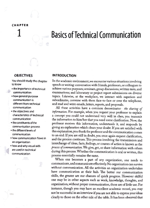 What is Communication - CHAPTER 1 Basics of Technical Communication ...