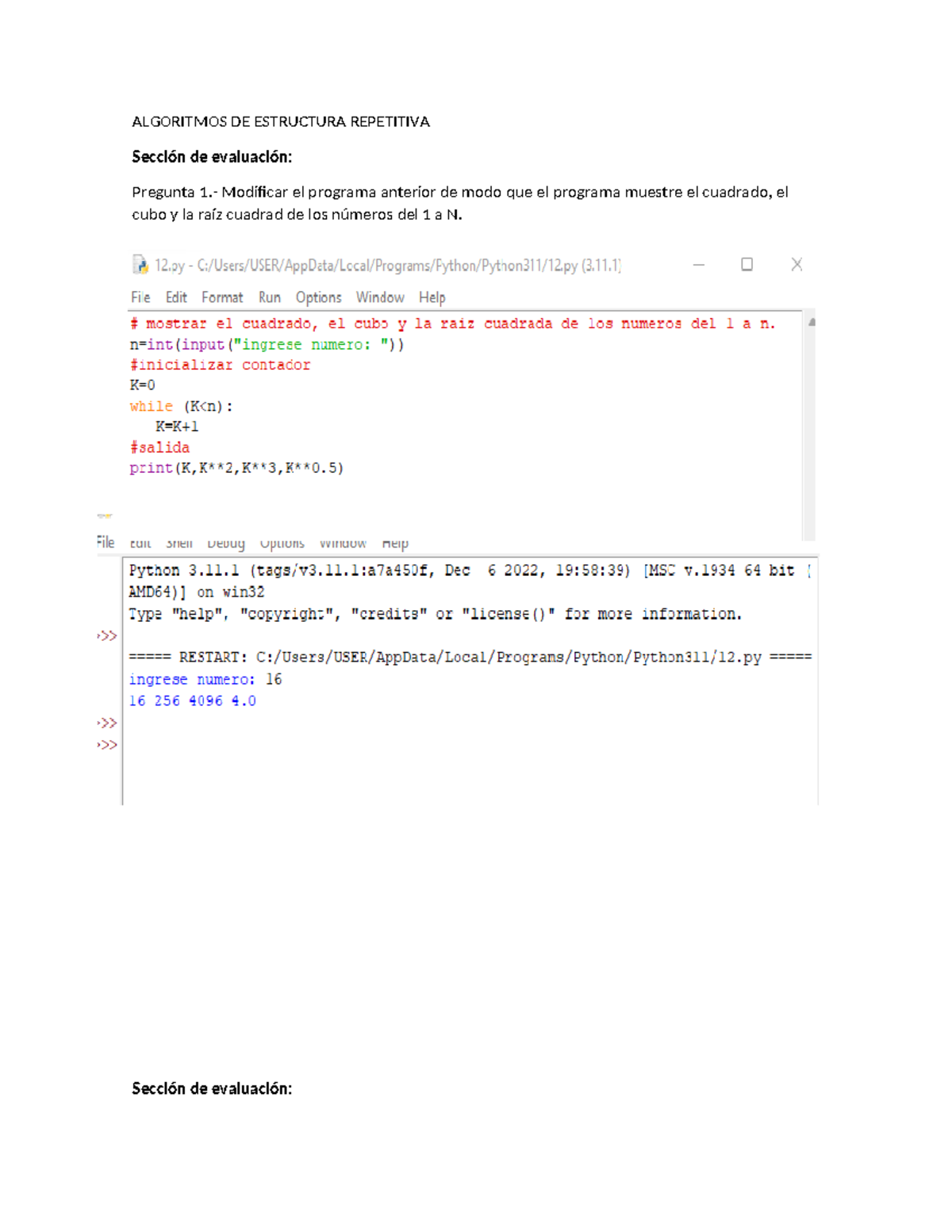 Algoritmos DE Estructura Repetitiva - Tecnologías de la Información y ...