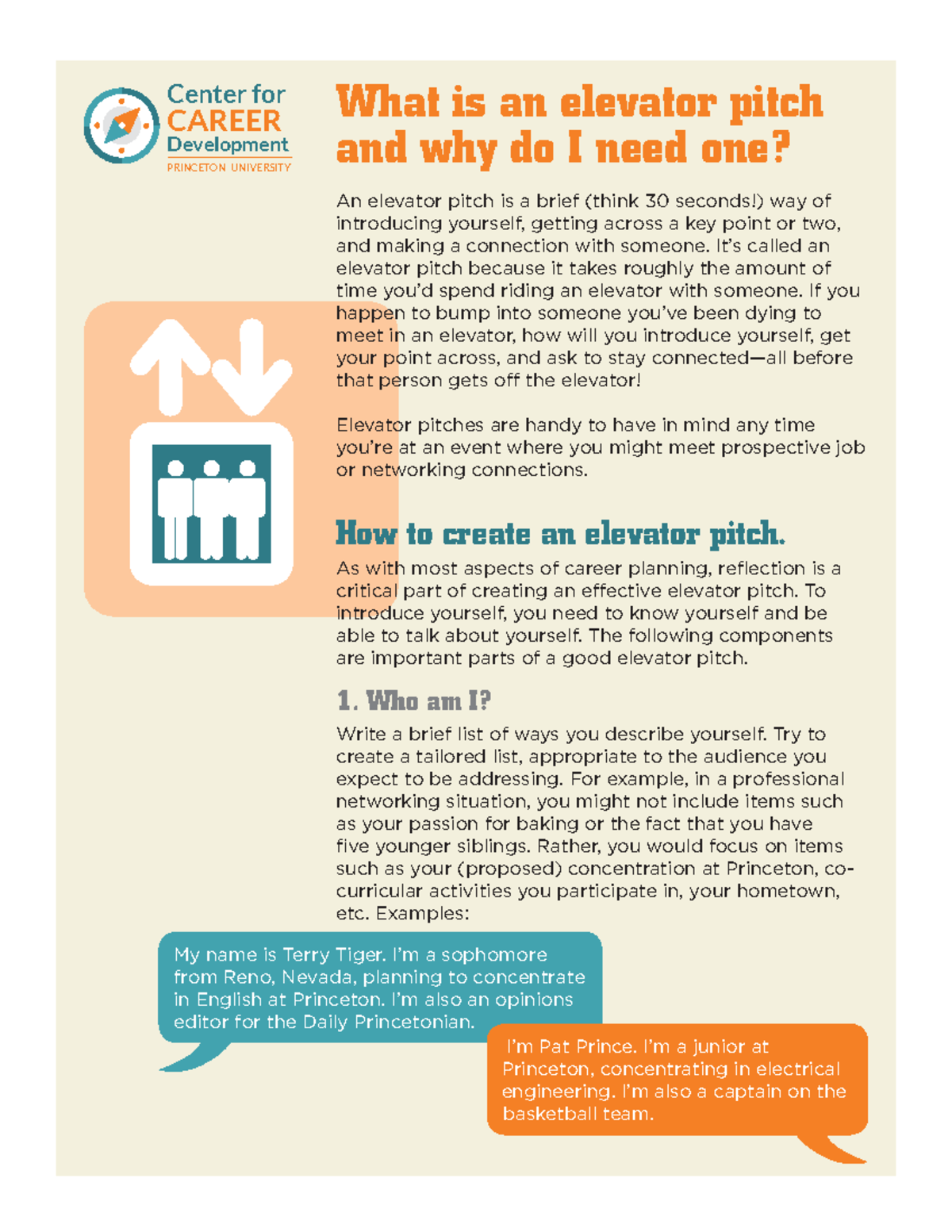 Elevator pitch - document attached - What is an elevator pitch and why ...