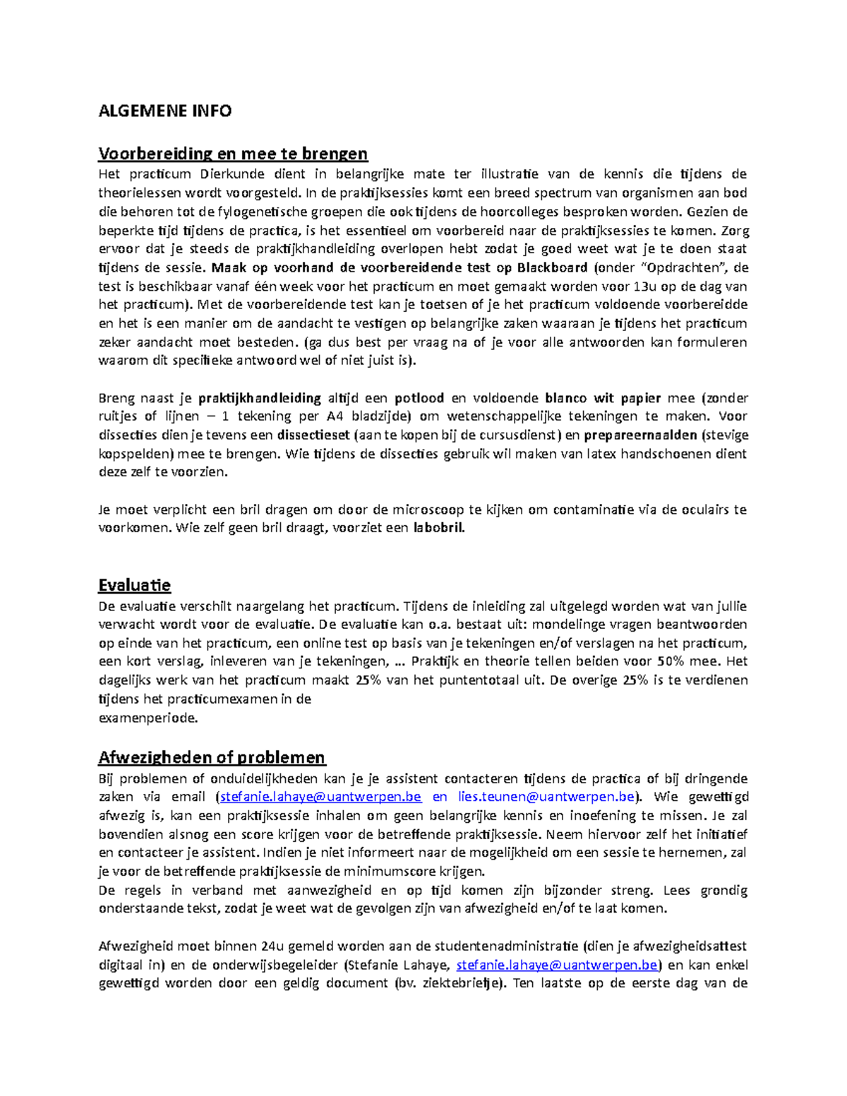 Algemene info voor BIR 2021 lees mij - ALGEMENE INFO Voorbereiding en ...