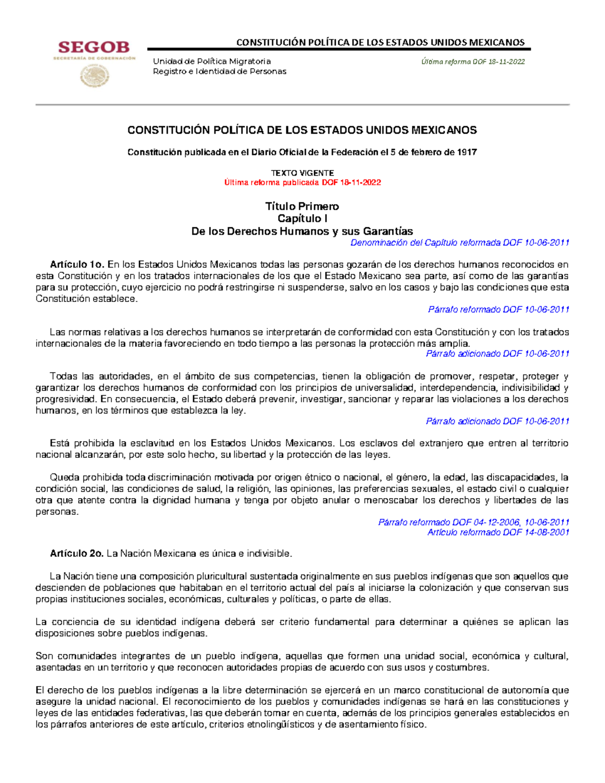 Cpeum - CONSTITUCIÓN POLÍTICA DE LOS ESTADOS UNIDOS MEXICANOS - Unidad ...