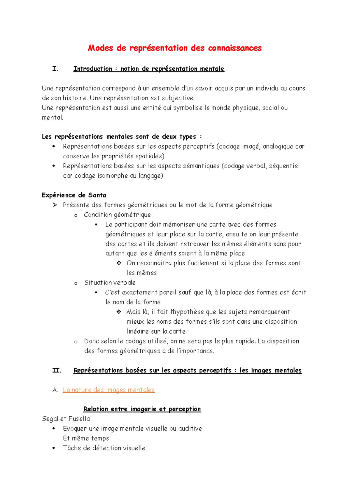 Modes de représentation des connaissances - Introduction : notion de ...