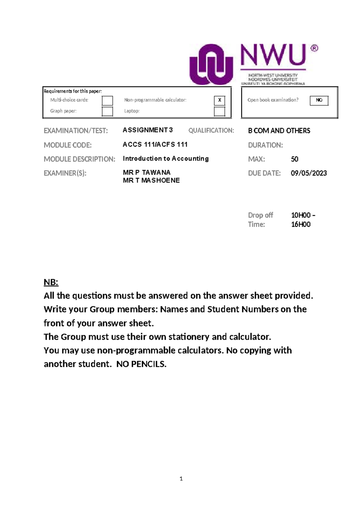 2023 ACCS ACFS 111 Assignment 3 - Requirements for this paper: Multi ...