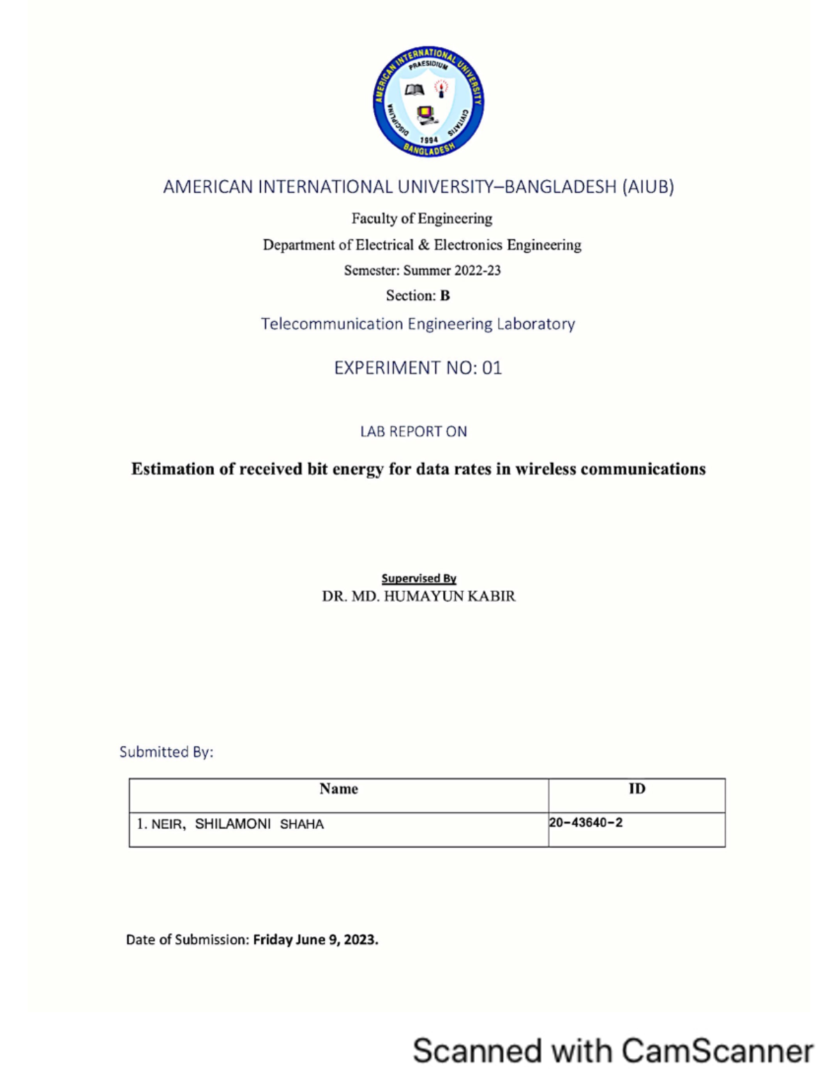 Telecommunication B Lab 1 20-43640-2 - Microprocessor & Embedded systems - Studocu