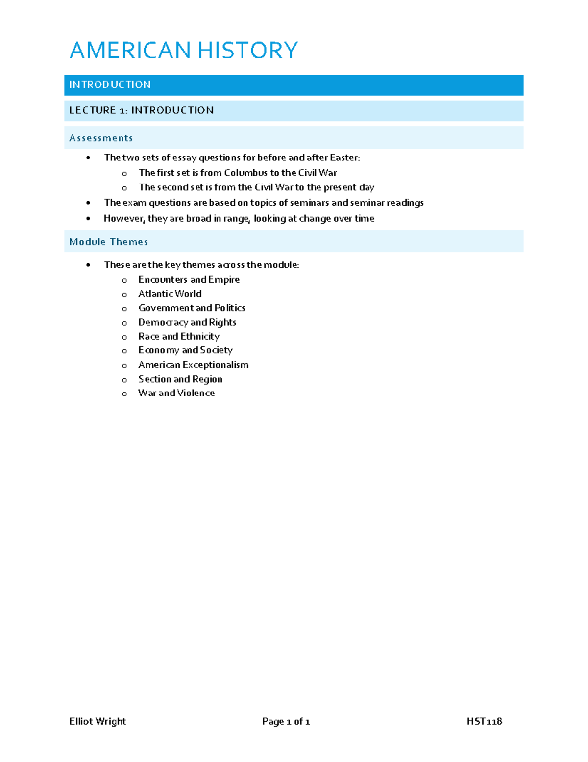 Lecture 18 (The Affluent Society) - AMERICAN HISTORY Elliot Wright Page ...