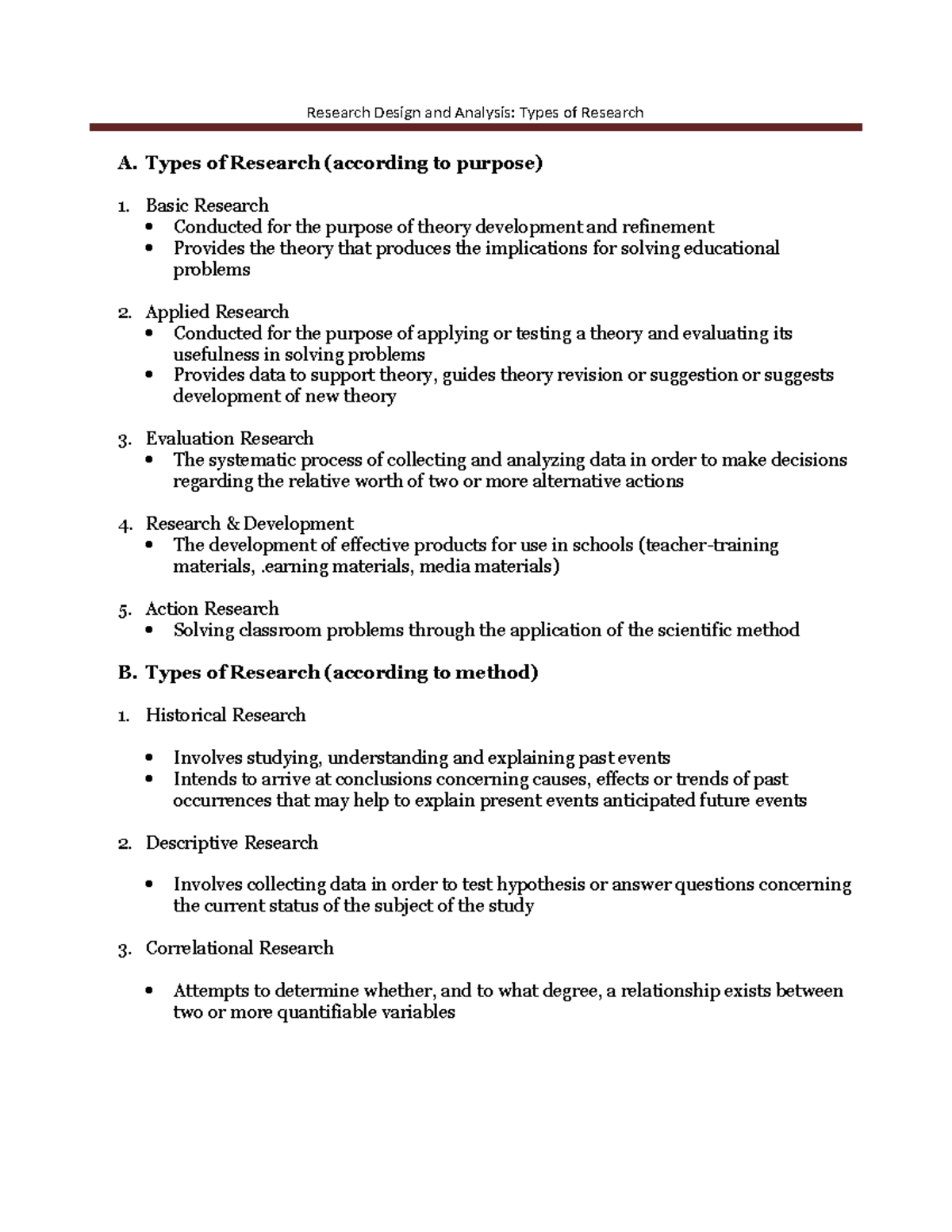 1 Types Research - for reference - Research Design and Analysis: Types ...
