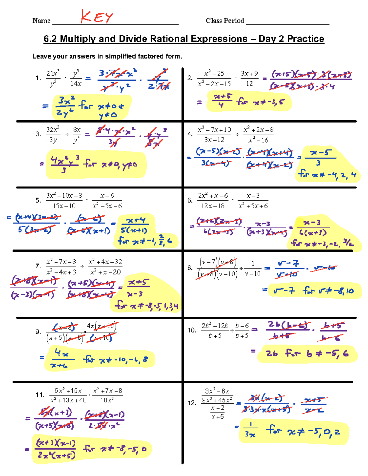 6.2 Day 2 Practice KEY (including domain exclusions) - Name ...