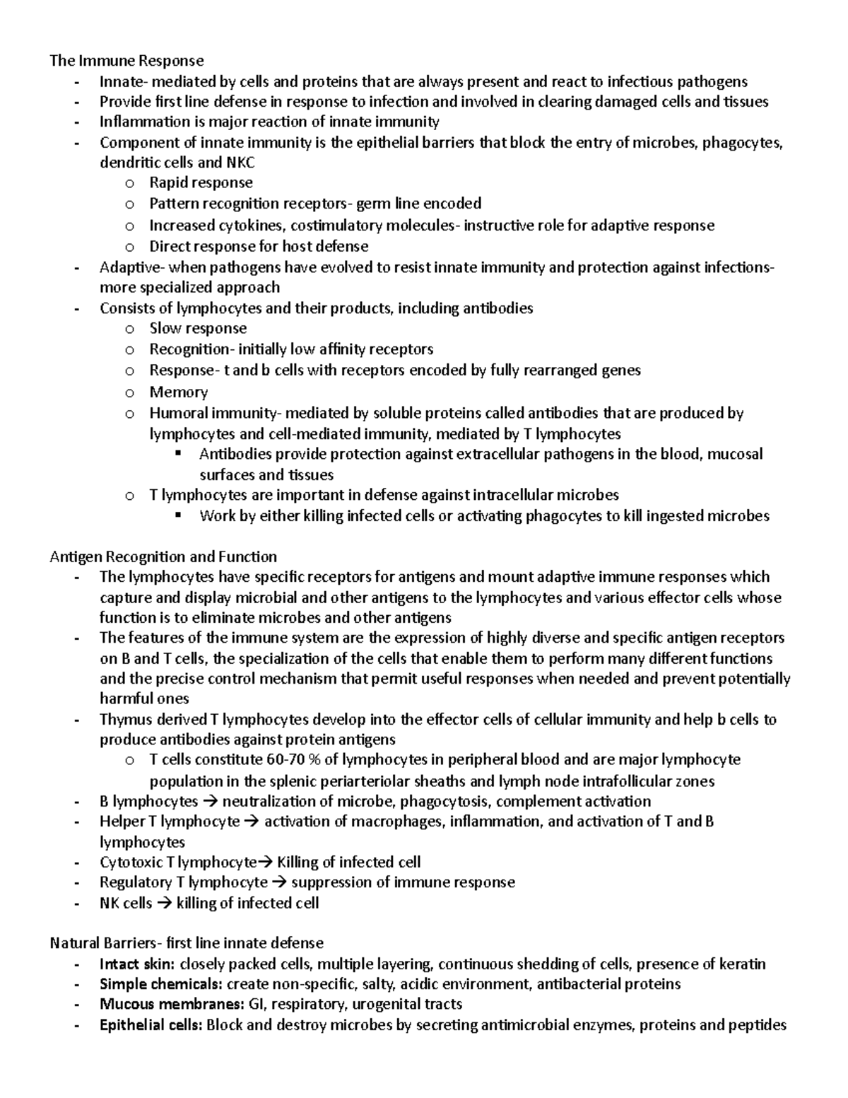Innate Immunity - NUR706 Advanced Pathophysiology - Week 3 - The Immune ...