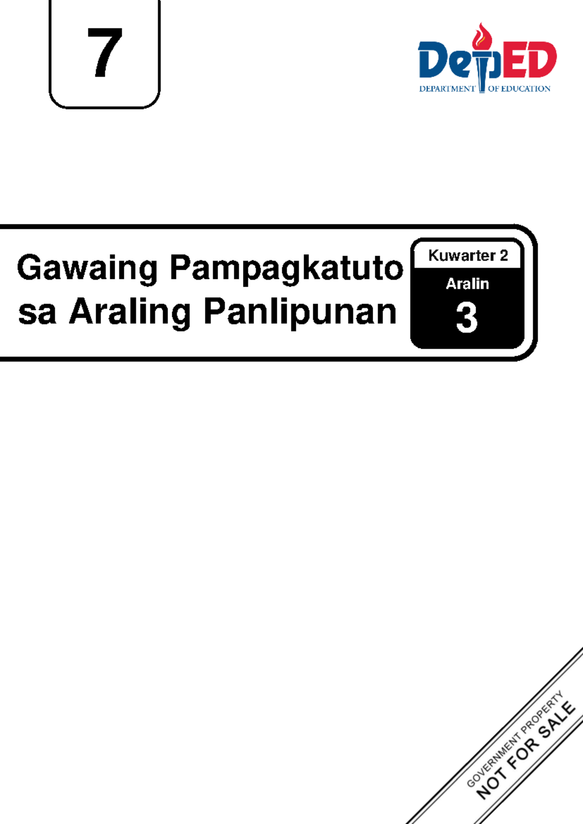 WS Q2 AP7 Lesson 2 Week 3 - ARALING PANLIPUNAN 7 - Gawaing Pampagkatuto ...