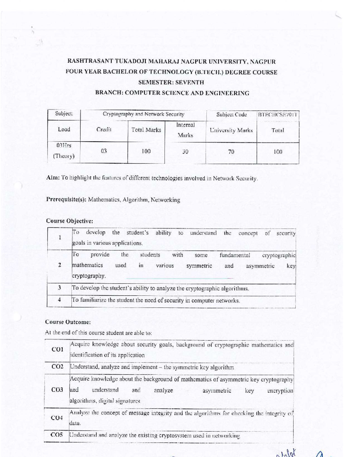 7th Sem syllabus - Computer Science Engineering - Studocu