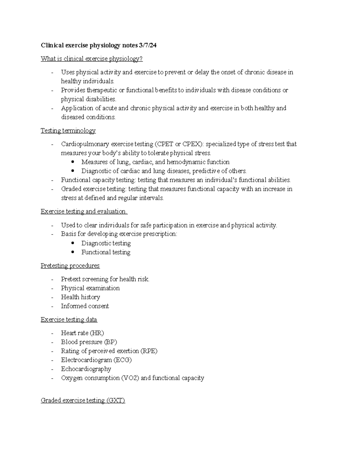 Clinical Exercise Physiology - Provides therapeutic or functional ...