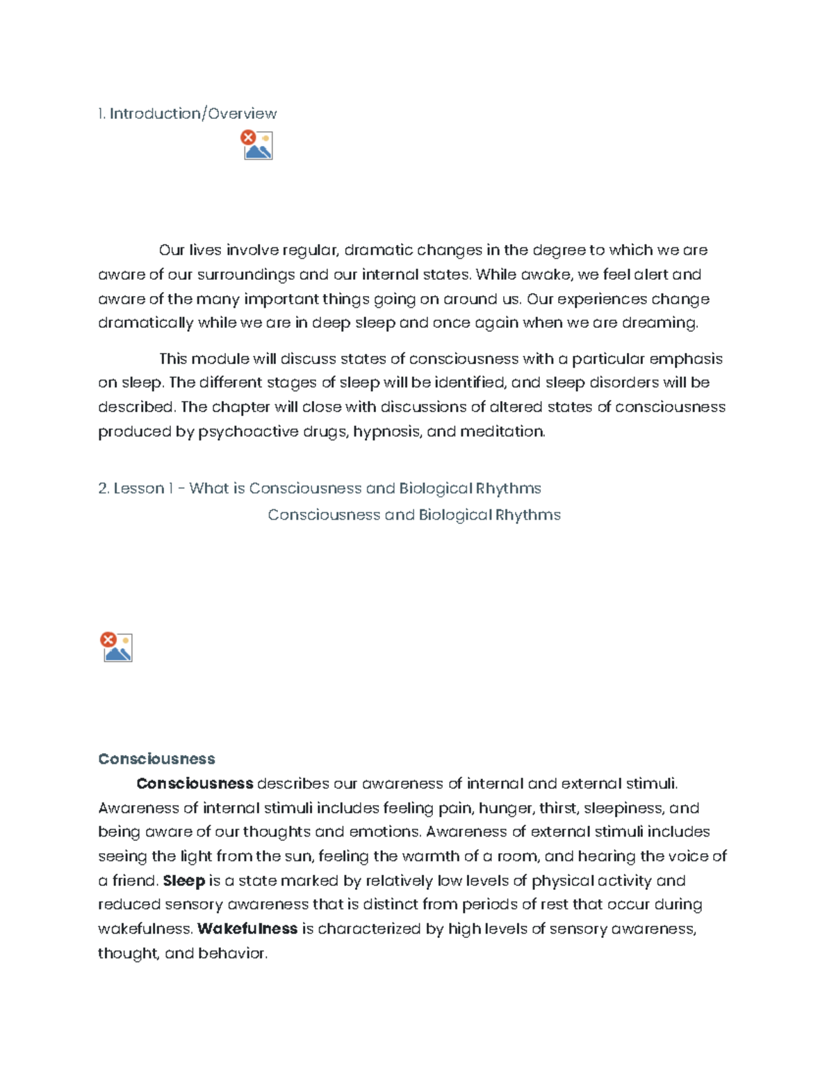 Module 5(Introduction to Psychology) - 1. Introduction/Overview Our ...