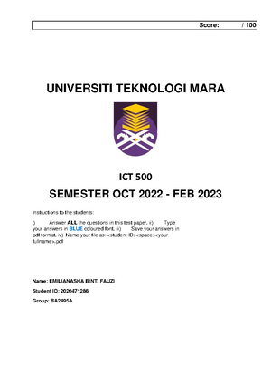 Nota ICT200 chap 6 - [CHAPTER 6] DATABASE DESIGN The information system ...