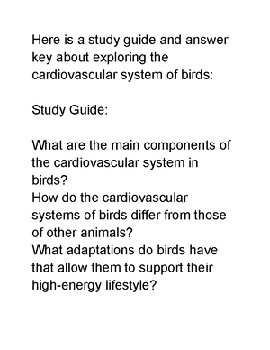 Lecture note - Exploring the cardiovascular system of birds - Google ...