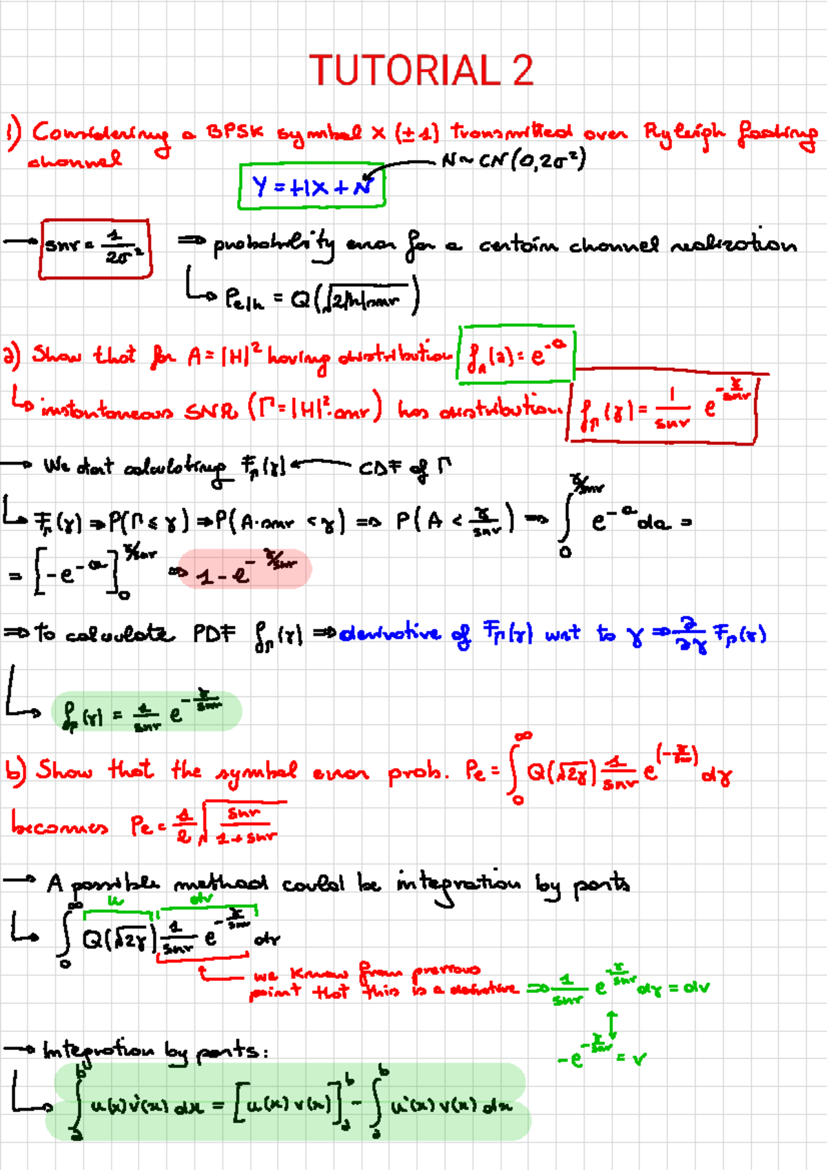 Tutorial 2 - Solutions - Wireless Communication Lectures - Studocu