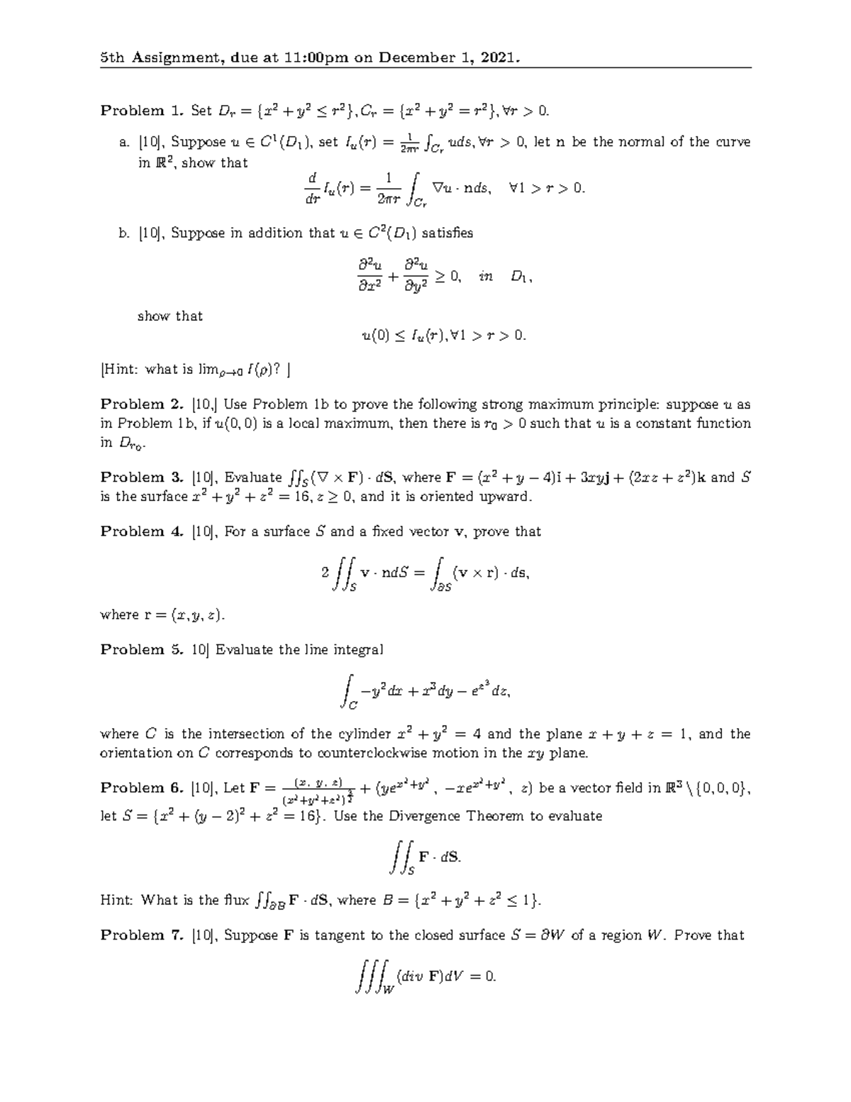 Assignment 5 248 - 5th Assignment, due at 11:00pm on December 1, 2021 ...