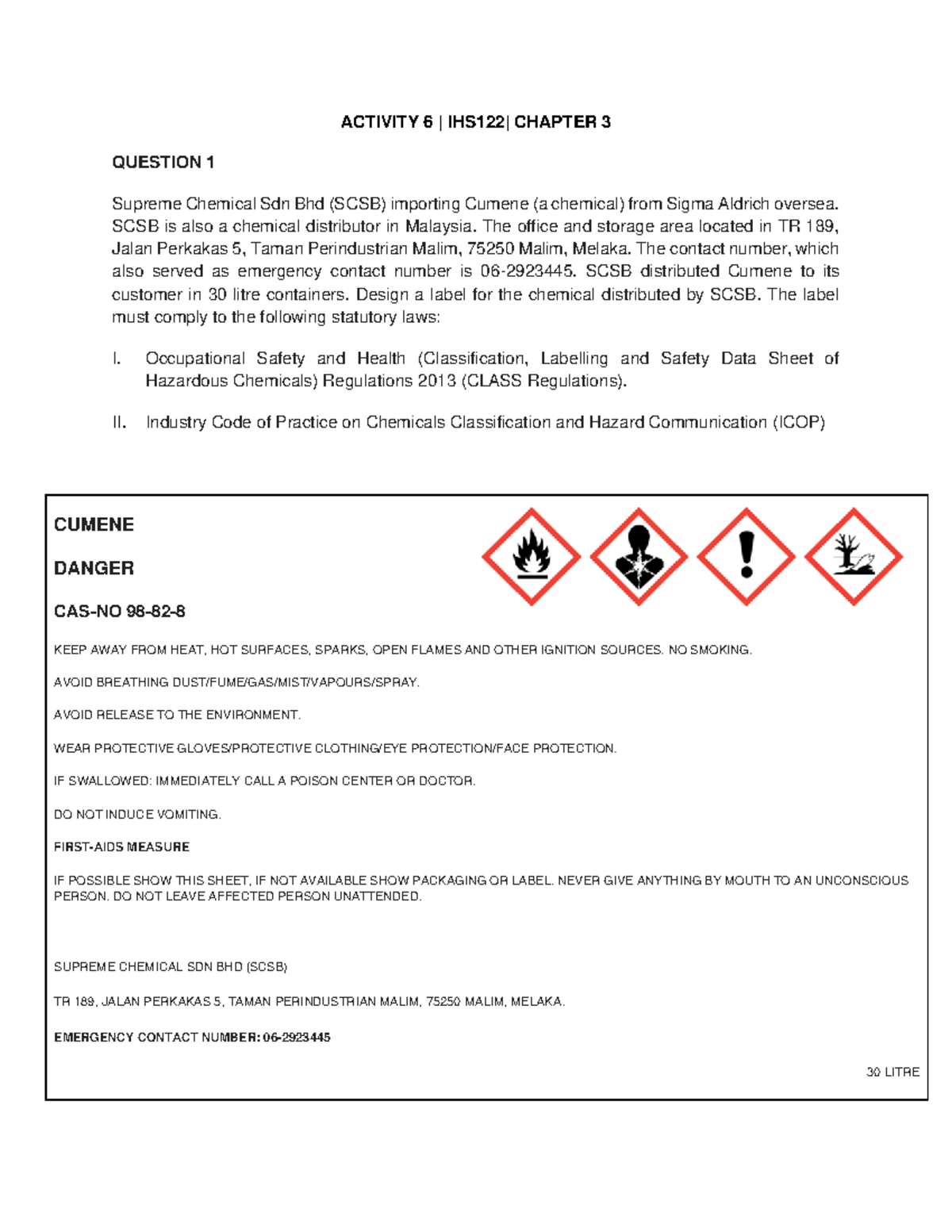 IHS122 - Activity 6 chpter 3 ICOP Class - ACTIVITY 6 | IHS122| CHAPTER ...