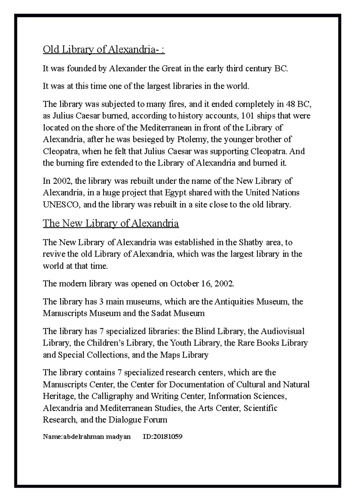 Old Library of Alexandria - It was at this time one of the largest ...