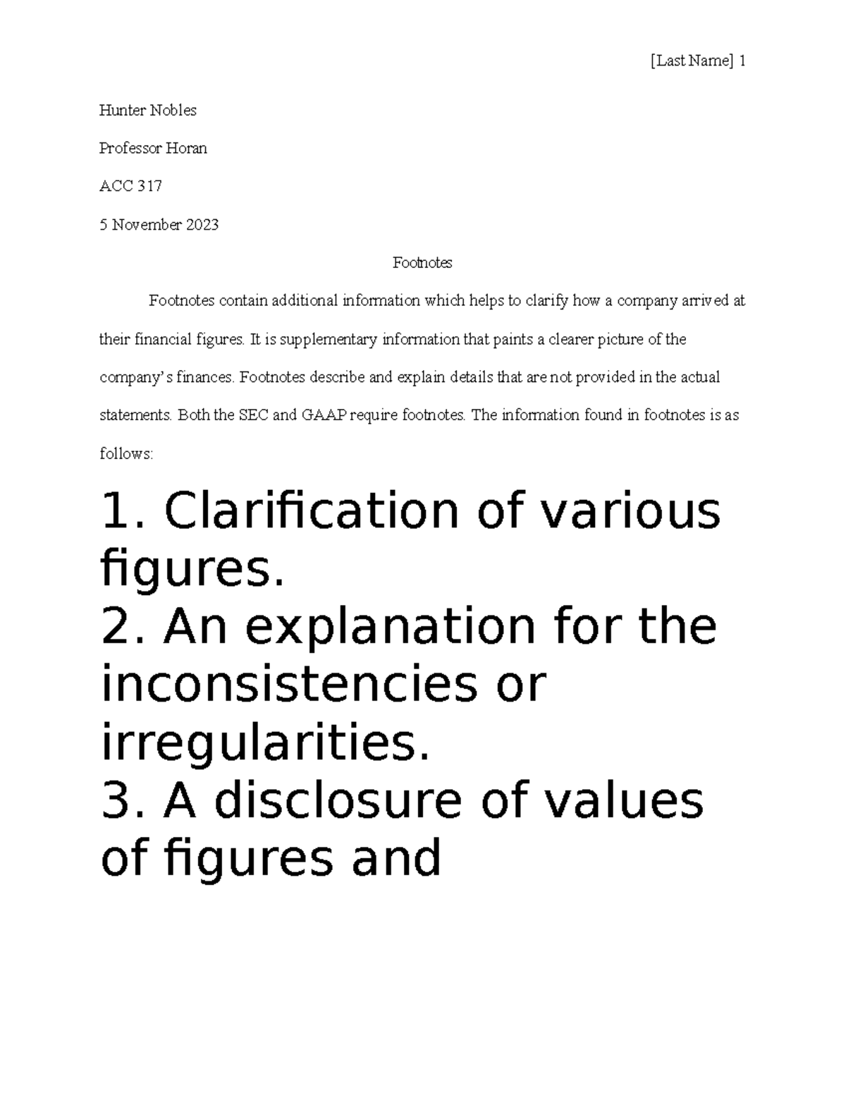 ACC 317 Module 2 Short Paper - Hunter Nobles Professor Horan ACC 317 5 ...