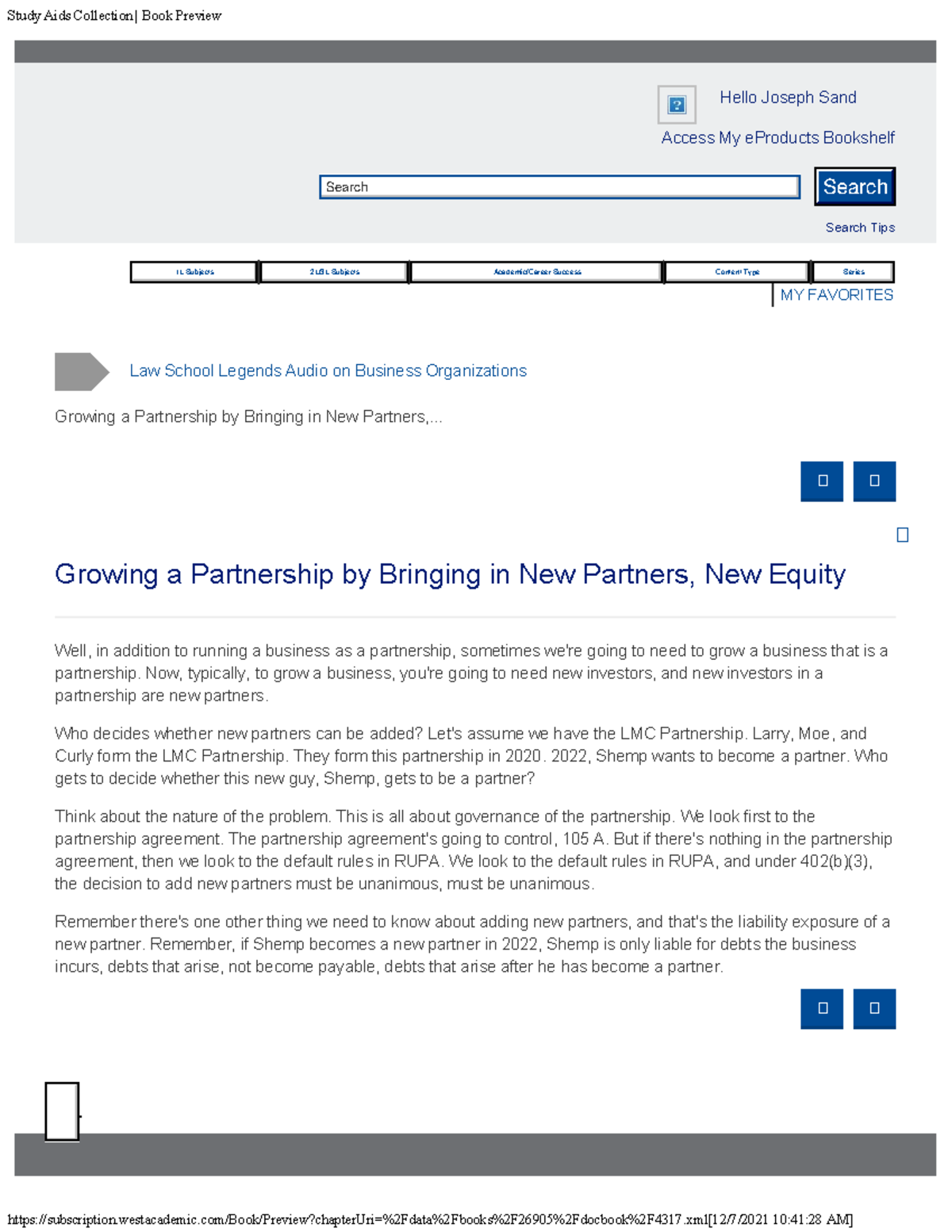 Growing a Partnership by Bringing in New Partners, New Equity - Study ...