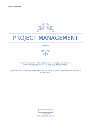 APM Project Fundamentals - A project is used to deliver the scope, to a ...