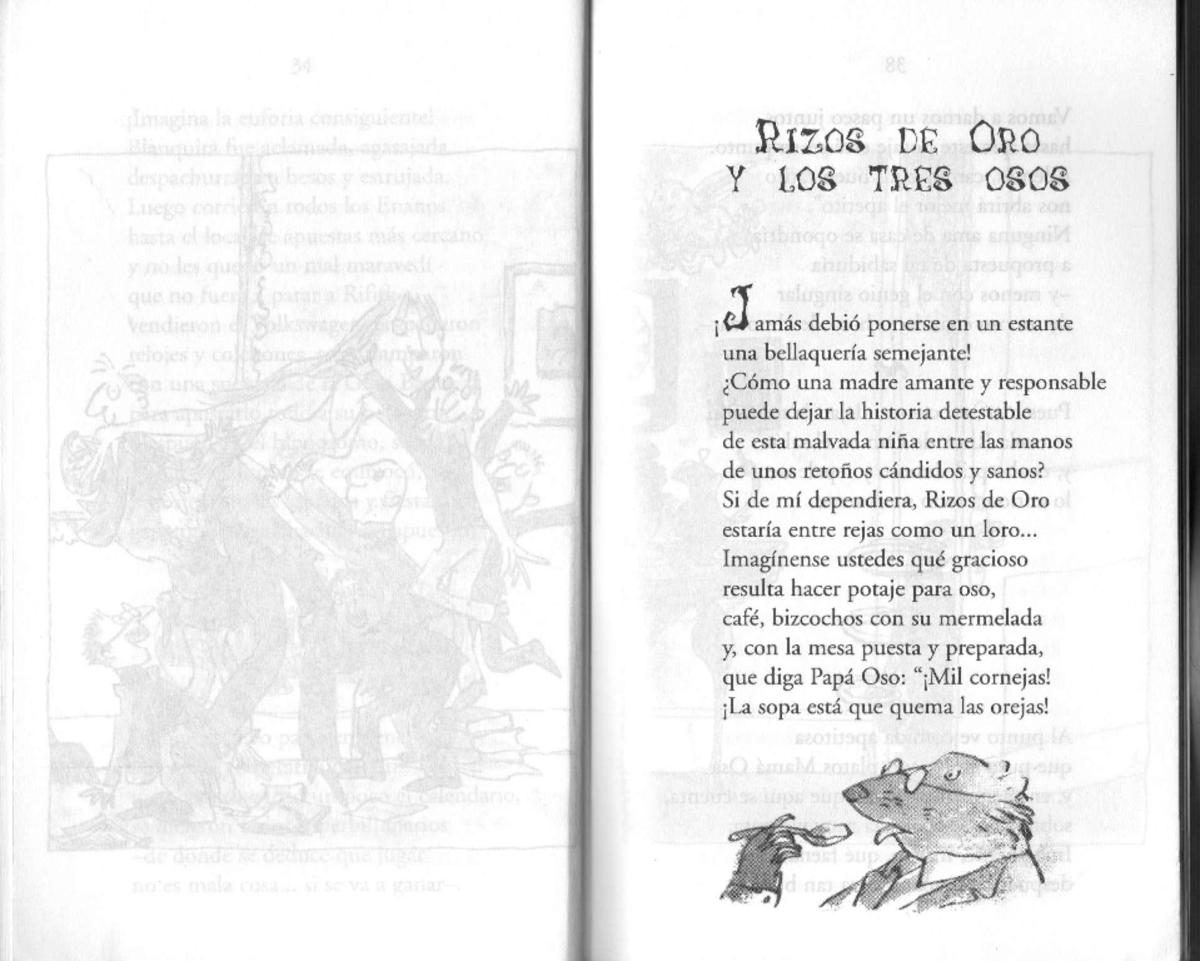 Dahl - Rizos de oro - Libro - Risos DE ORO Y LOS TRES OSOS 7 amas debió ...