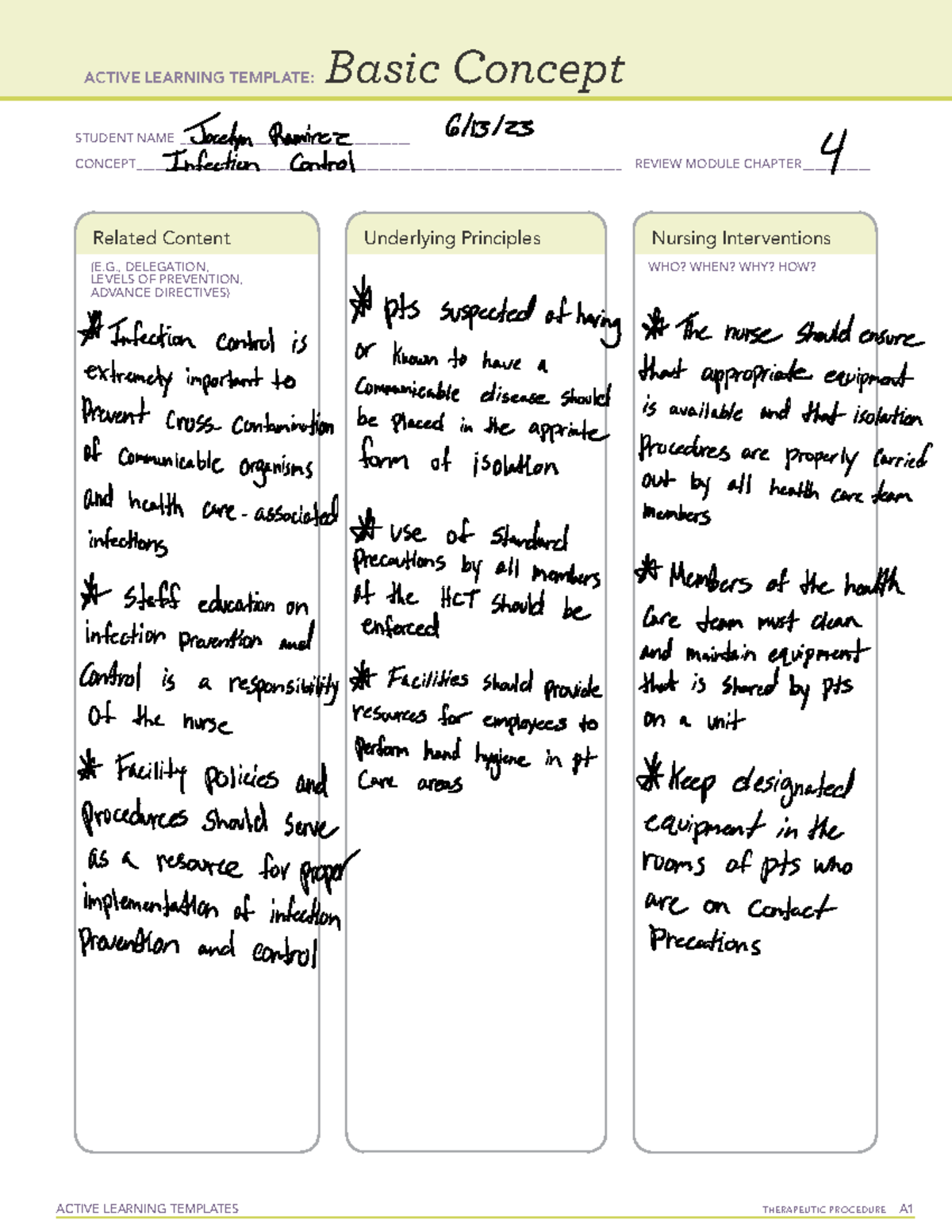 leadership ATI Temp. Infection Control - CC201 - FCC - Studocu