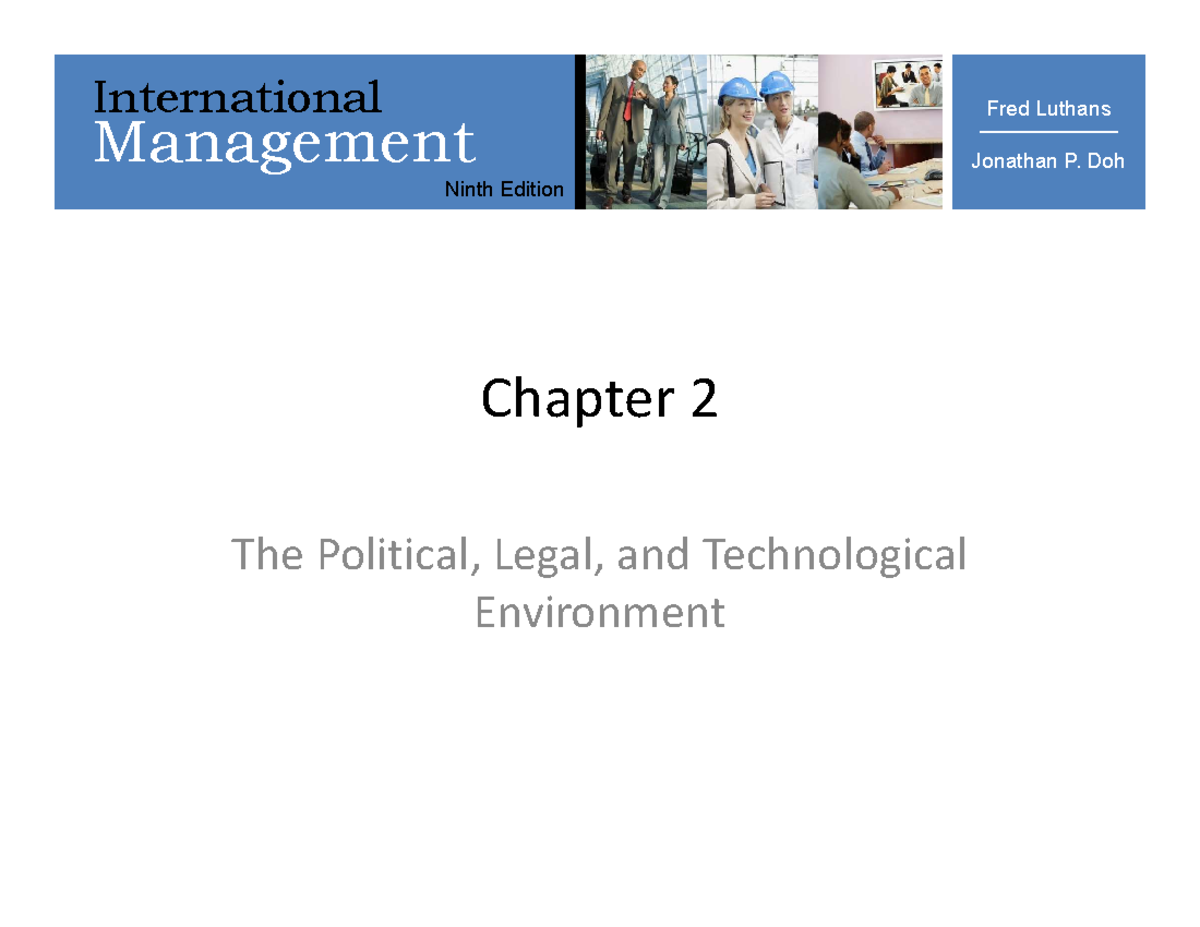 Chapter 02 - Dr. Farha Fatema - International Management Fred Luthans Jonathan P. Doh Ninth ...