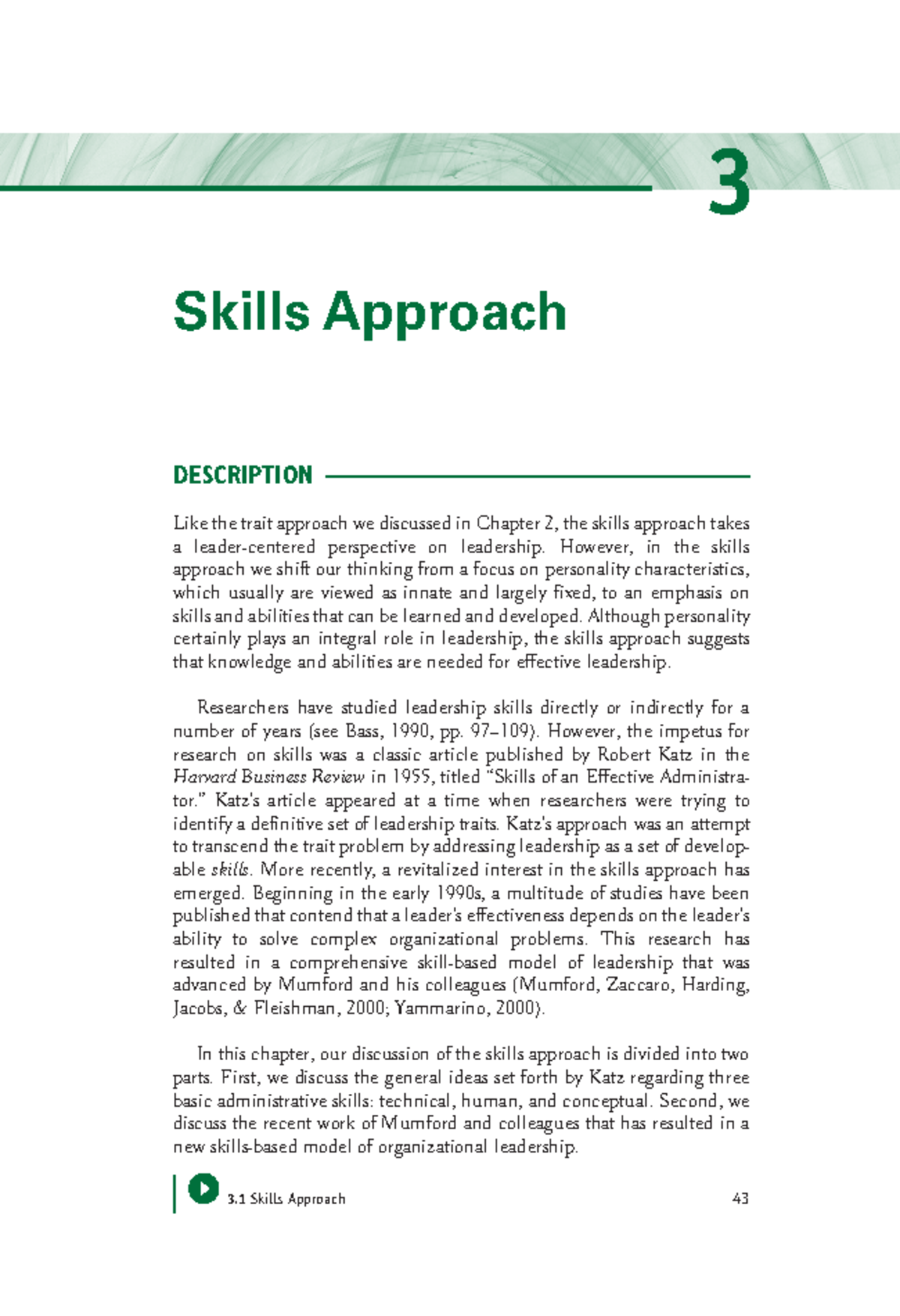 Skills Approach Description - Human Resource Management - UCP - Studocu