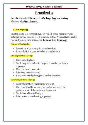 CN Practical list - Computer Network - Studocu