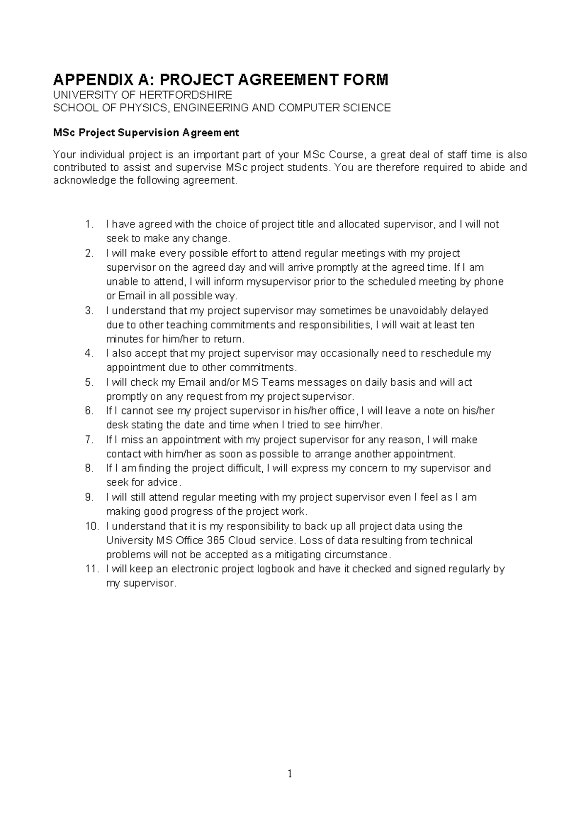 File 4 - explaination - APPENDIX A: PROJECT AGREEMENT FORM UNIVERSITY ...